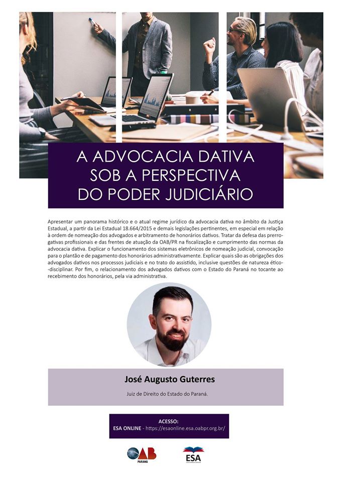 Curso Online e Gratuito sobre a Advocacia Dativa – Portal da Advocacia ...